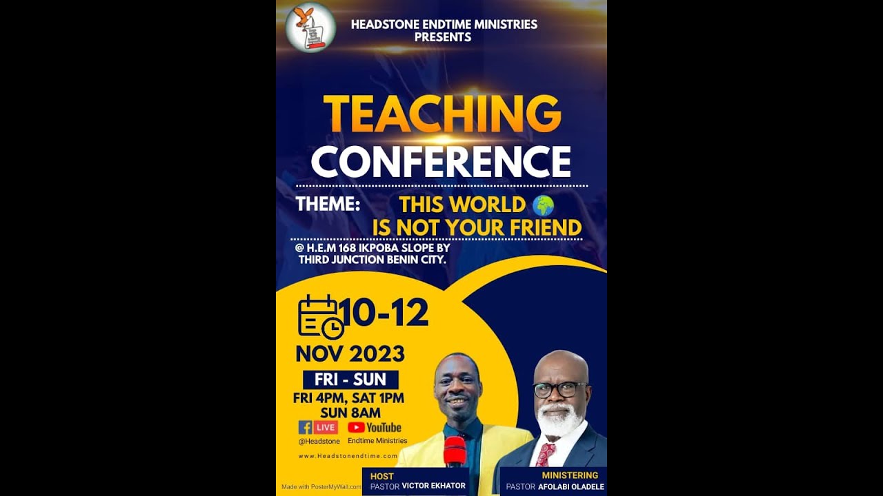 This World Is Not Your Friend by Pastor Afolabi Oladele Teaching ...