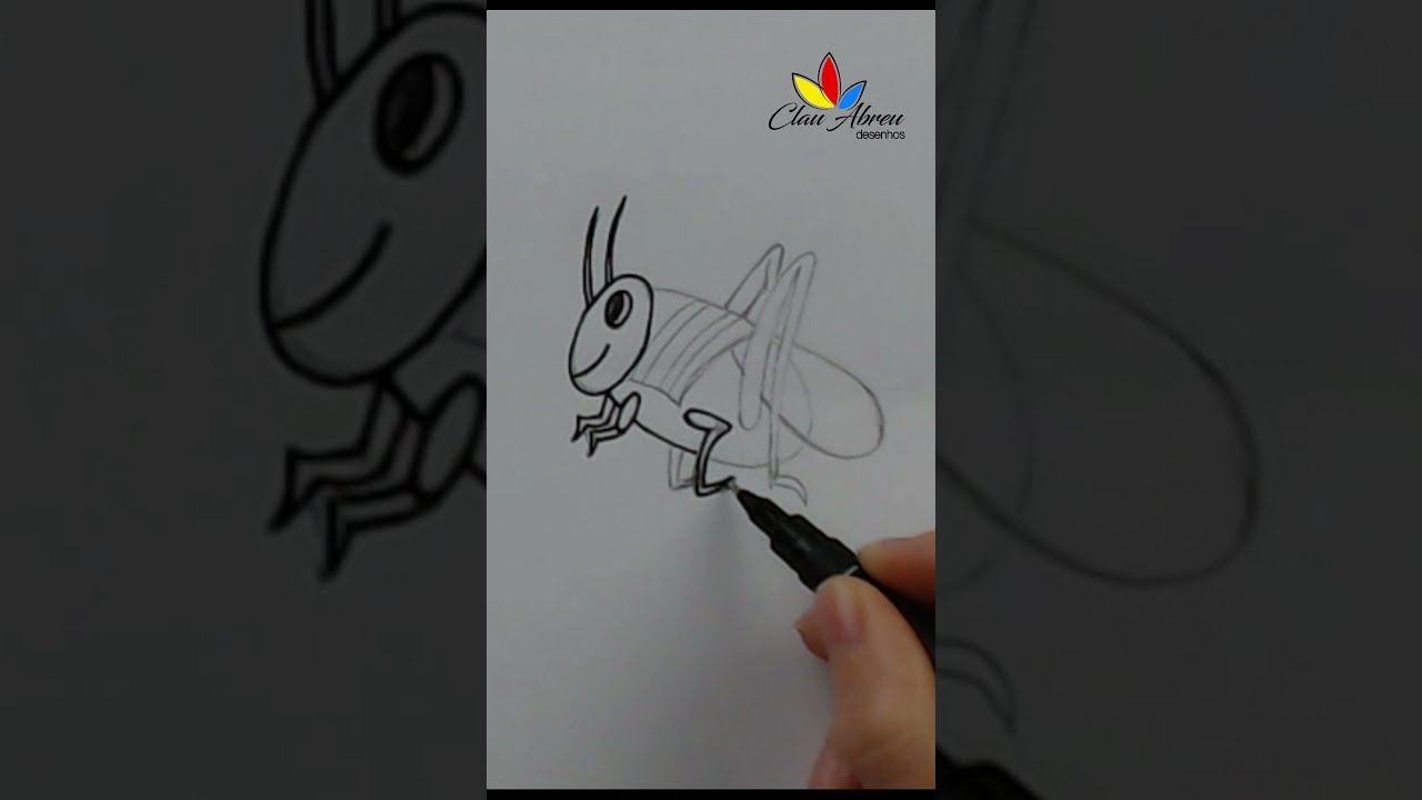 COMO DESENHAR GRILO FÁCIL 🦗 [DESENHO GRILO PASSO A PASSO] - YouTube