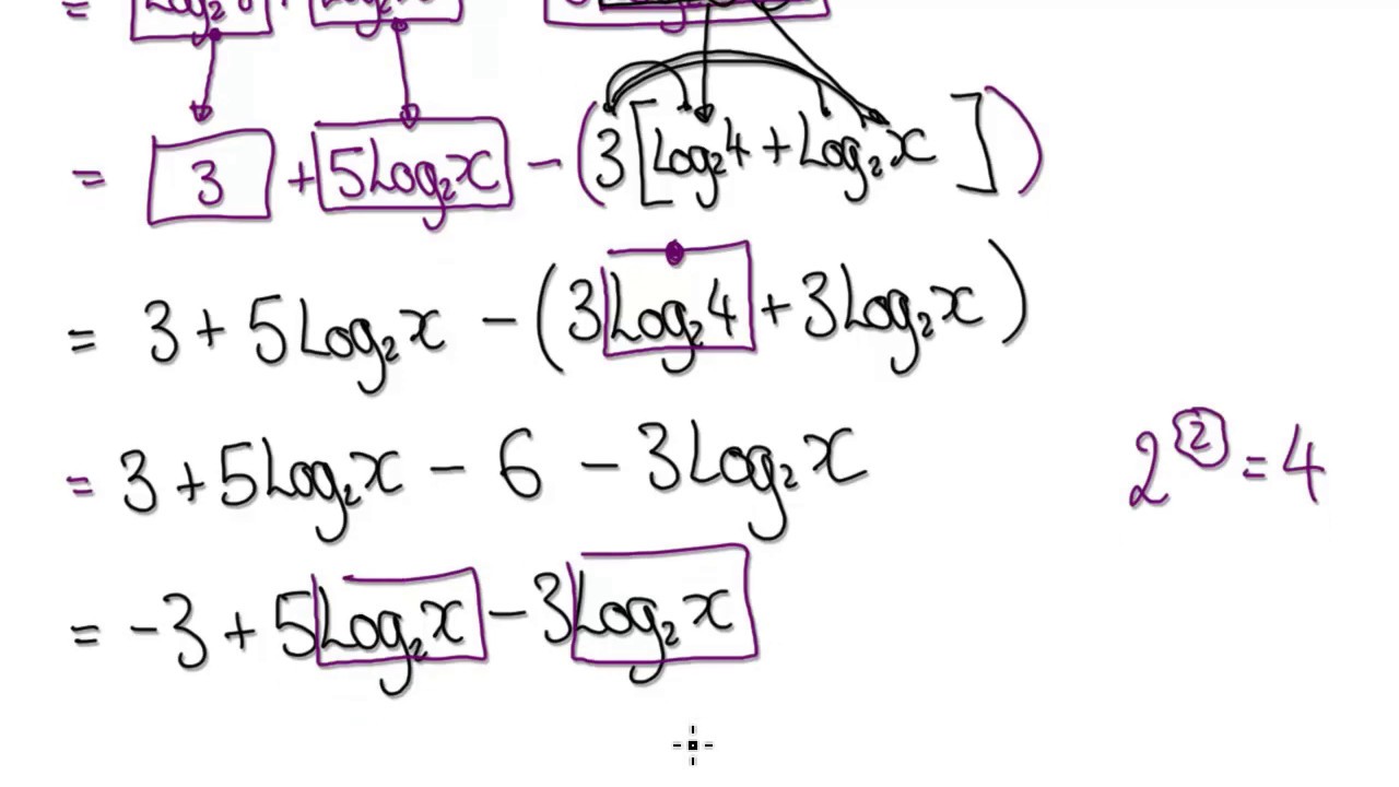 Video 1317.2 - Laws of Logarithms - Simplification 2 - YouTube