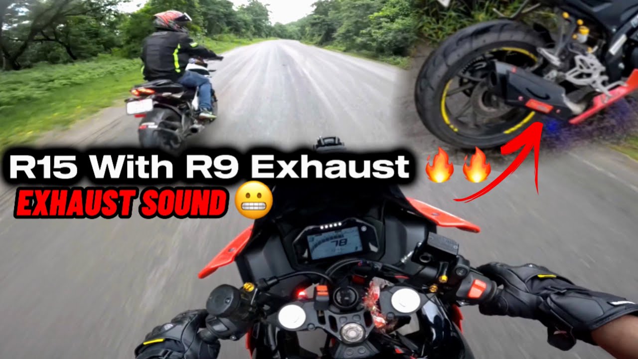 R15 vs Ns200 With Exhaust Sound | R15 ride With Full system R9 Exhaust ...
