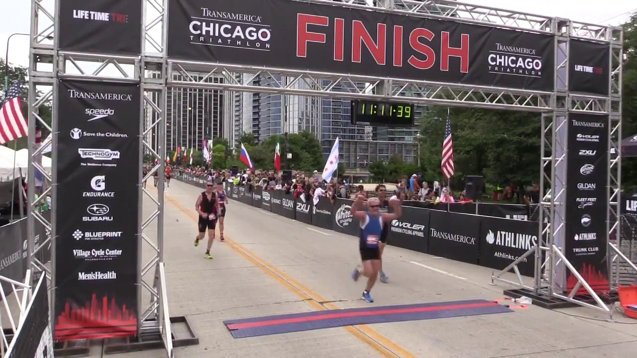 Dr. Blaney crossing the finish line at his 10th consecutive Chicago ...