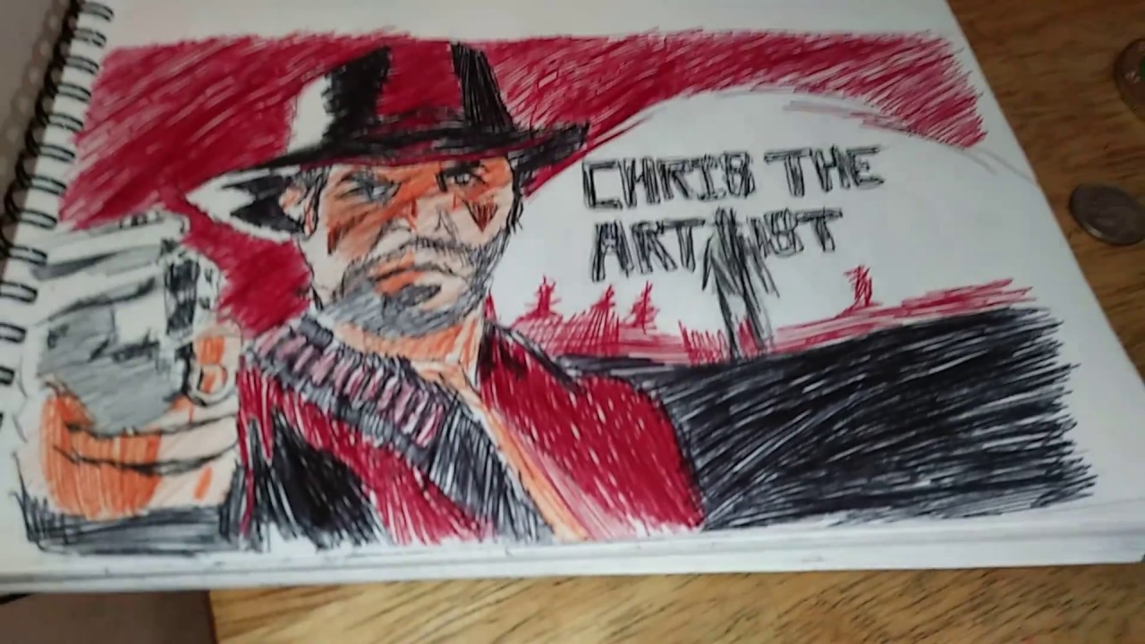 Sheed drawing red dead redemption 2 day 31 - YouTube