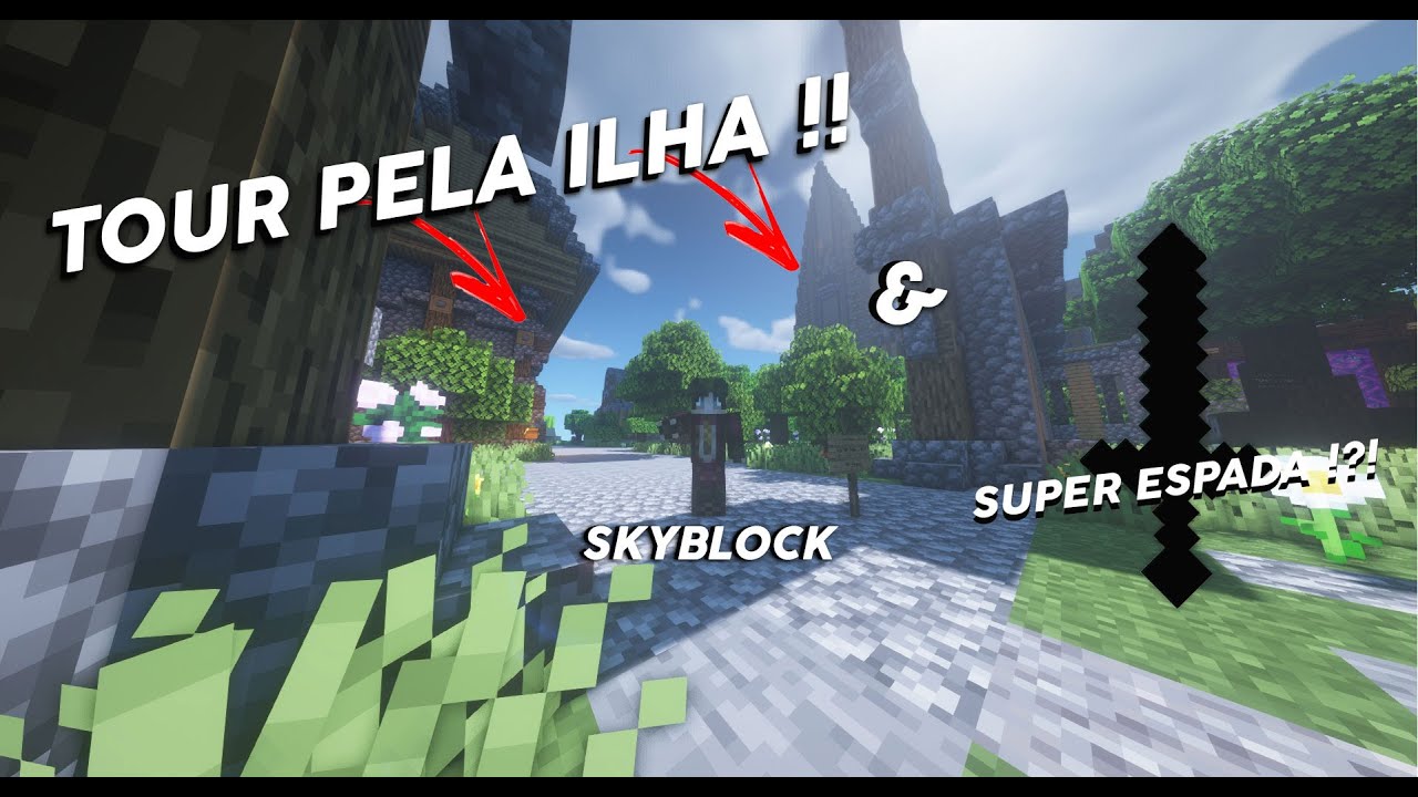 MOSTRANDO as MINHAS CONSTRUÇÕES no Minecraft - SKYBLOCK - (REDESKY ...