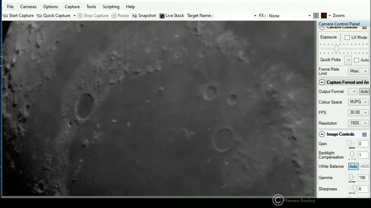 Moon through my 4" telescope (svbony sv105 planetary camera) - YouTube