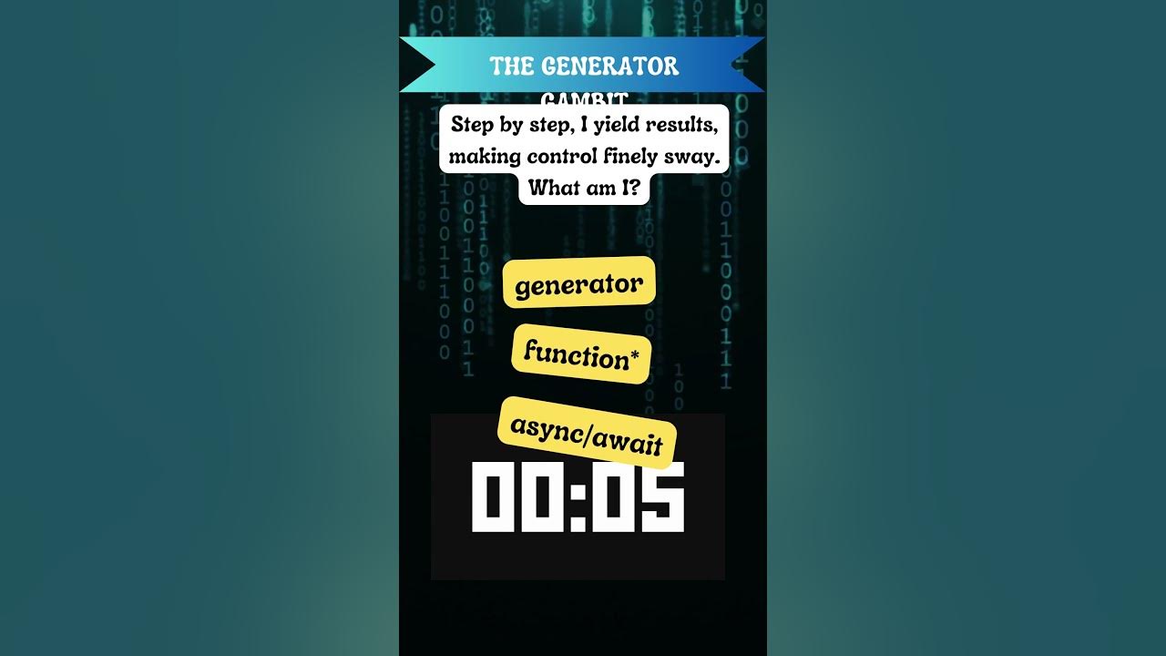 The Generator Gambit Javascript Riddle Challenge Codingchallenge Codebreaker Javascript 4233