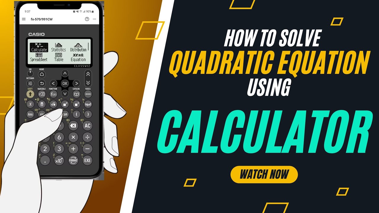 How to solve quadratic equations using calculator || Engineering ...