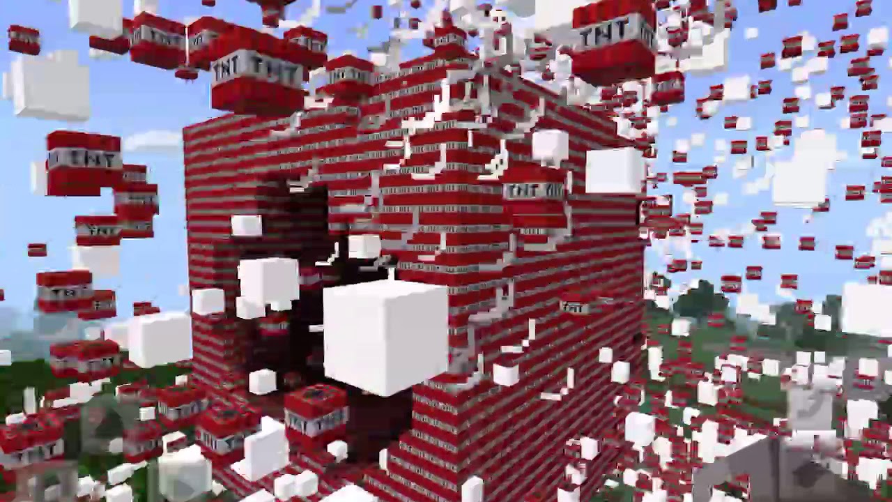 i made a huge block of tnt - YouTube