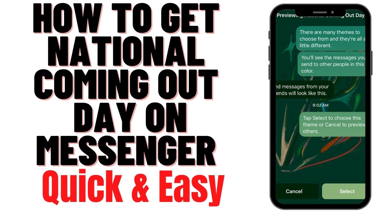 HOW TO GET NATIONAL COMING OUT DAY ON MESSENGER CHAT - YouTube