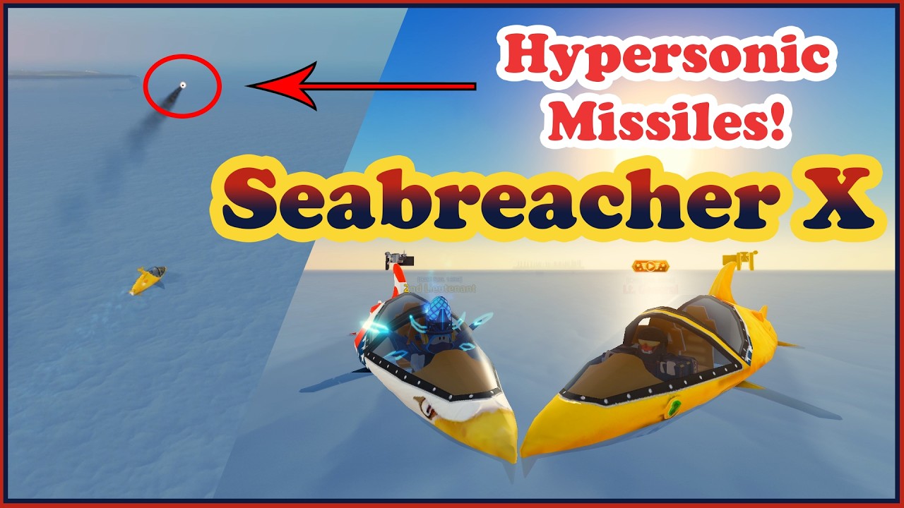 Seabreacher X, Racing The Hypersonic Missile In Military Tycoon Roblox ...
