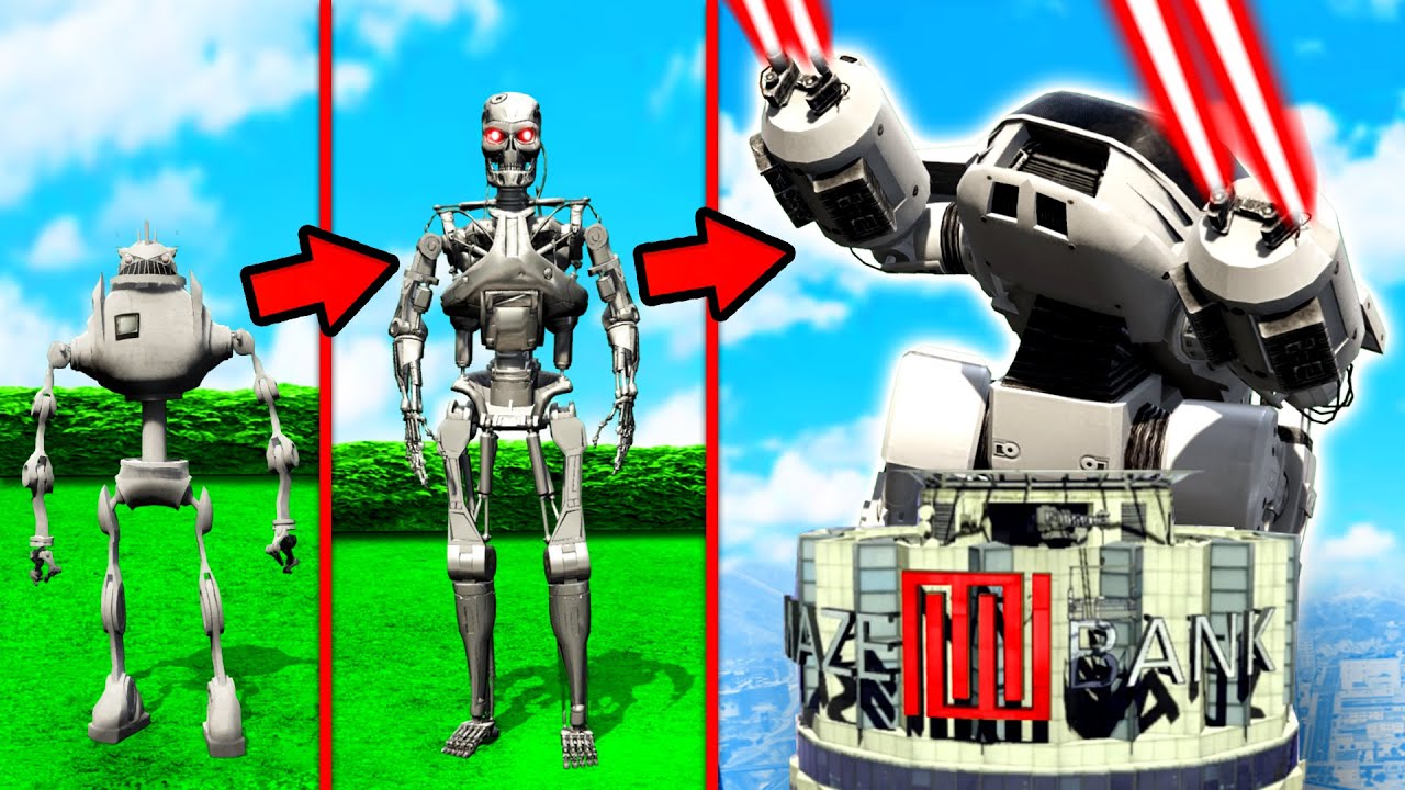 GTA 5 - ROBOTER zu GOTT ROBOTER upgraden!! - YouTube