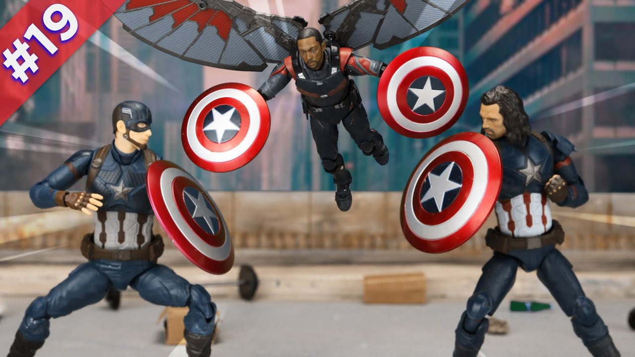 Superhero Avengers Captain America and Falcon vs Bucky and Venom - YouTube
