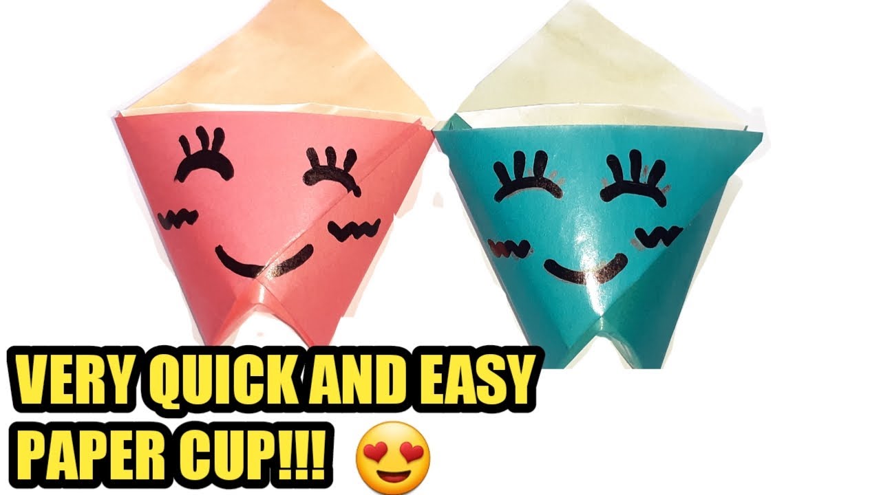 HOW TO MAKE PAPER CUP EASY 2020 , NEW SNACKS PAPER CUP ORIGAMI,CUTE ...