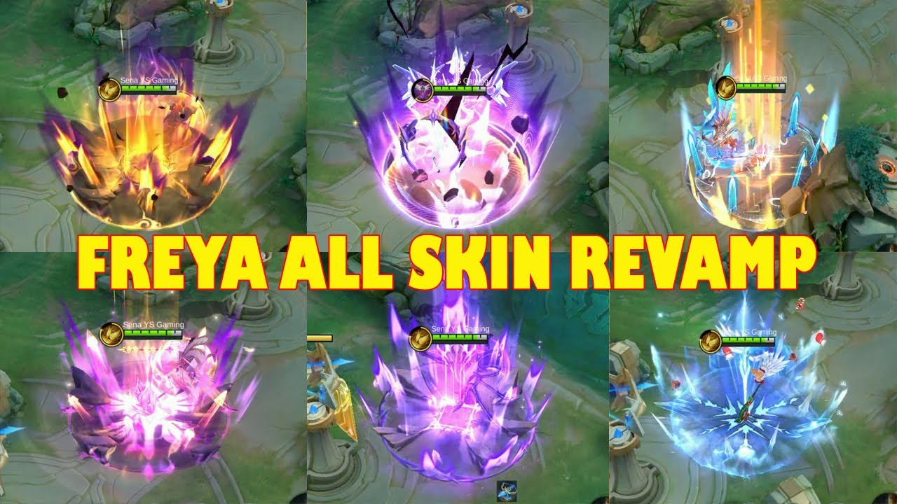TAMPILAN SEMUA SKIN FREYA REVAMP MOBILE LEGEND - YouTube