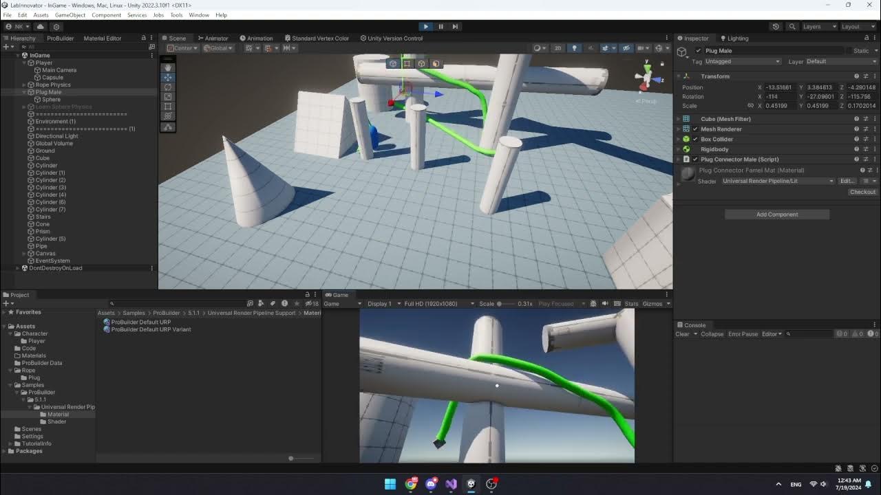 Simple Rope Physics C# - YouTube