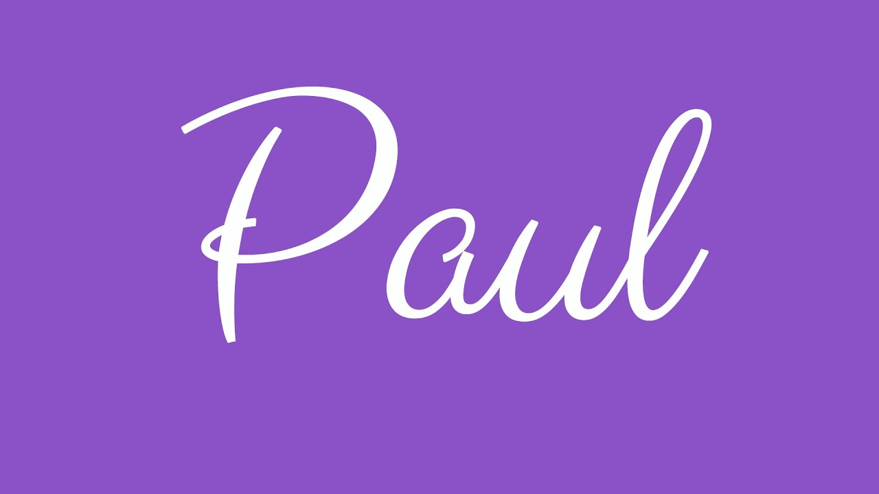 Learn how to Sign the Name Paul Stylishly in Cursive Writing - YouTube