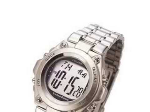 Ultmost WA 9907 EN Talking 4 Alarm Watch, Stainless Steel, English ...
