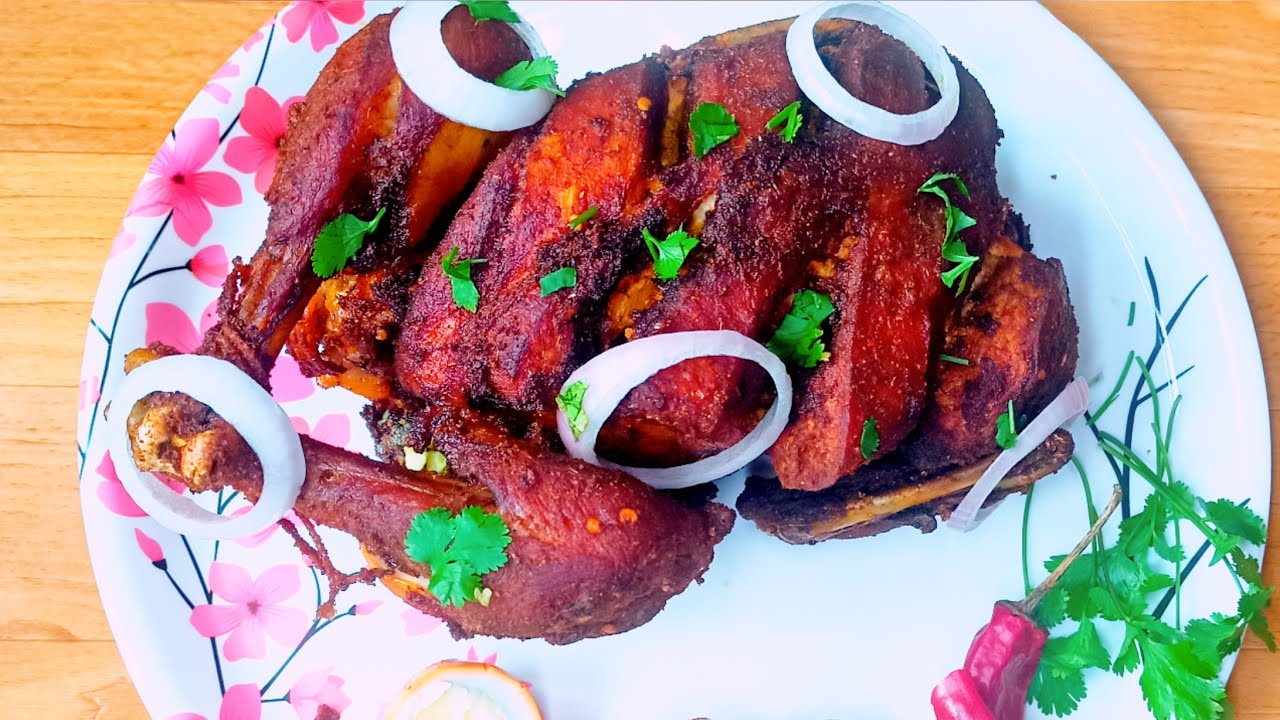 Lahori Chicken Chargah recipe without oven || steamed and fried....by ...