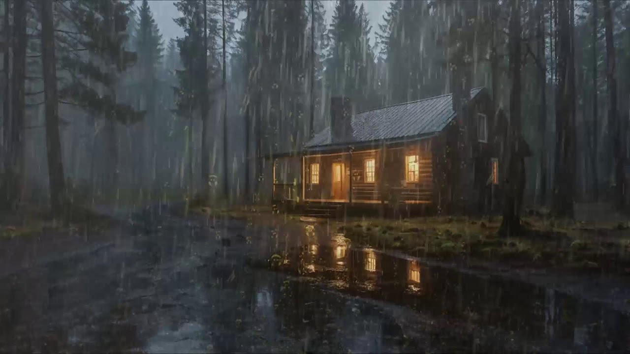 Rain Sounds For Sleeping - 99% Instantly Fall Asleep With Rain Sound outside the window At Night ...