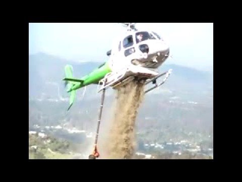 Fire fighting chopper - YouTube