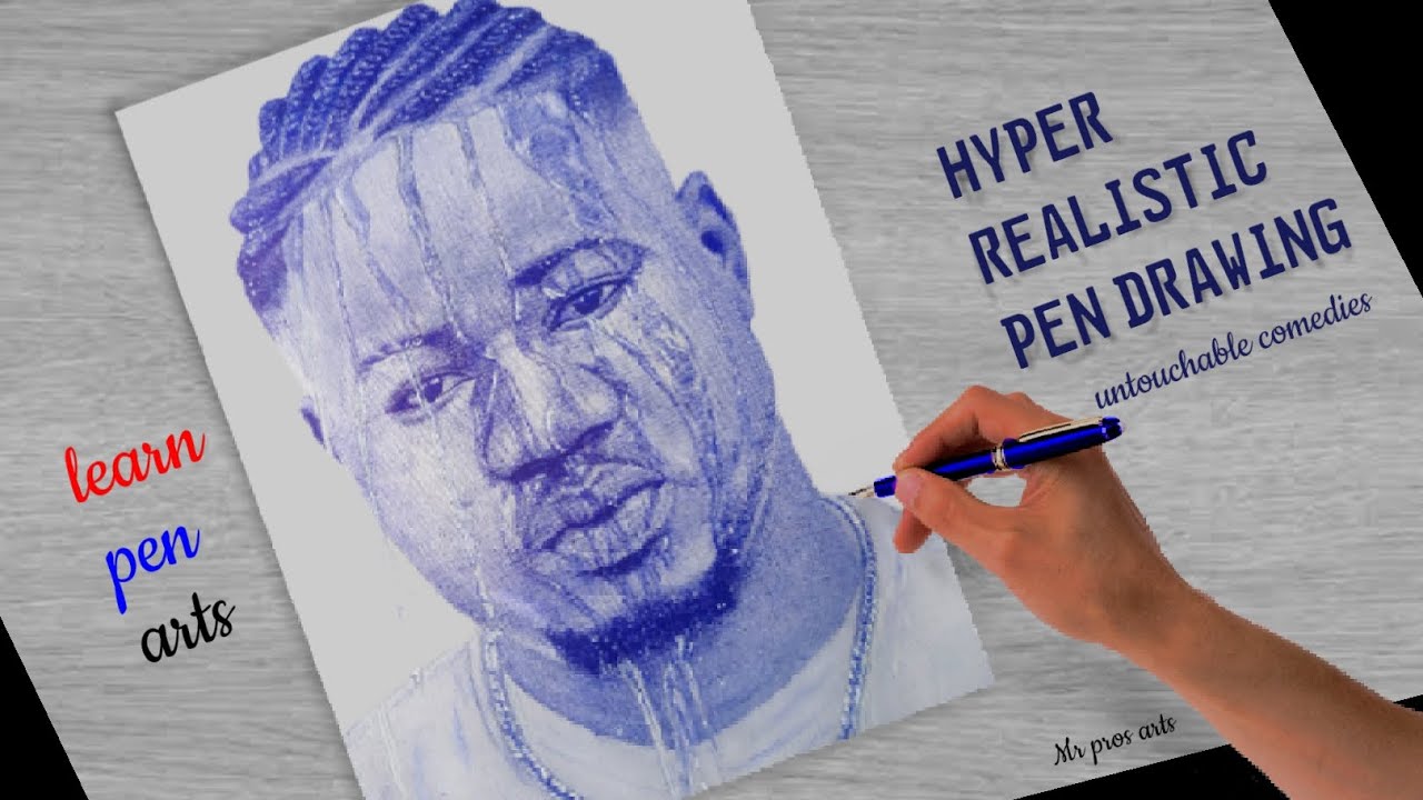 Hyper realistic pen drawing |unbelievable 😯| drawing untouchable ...