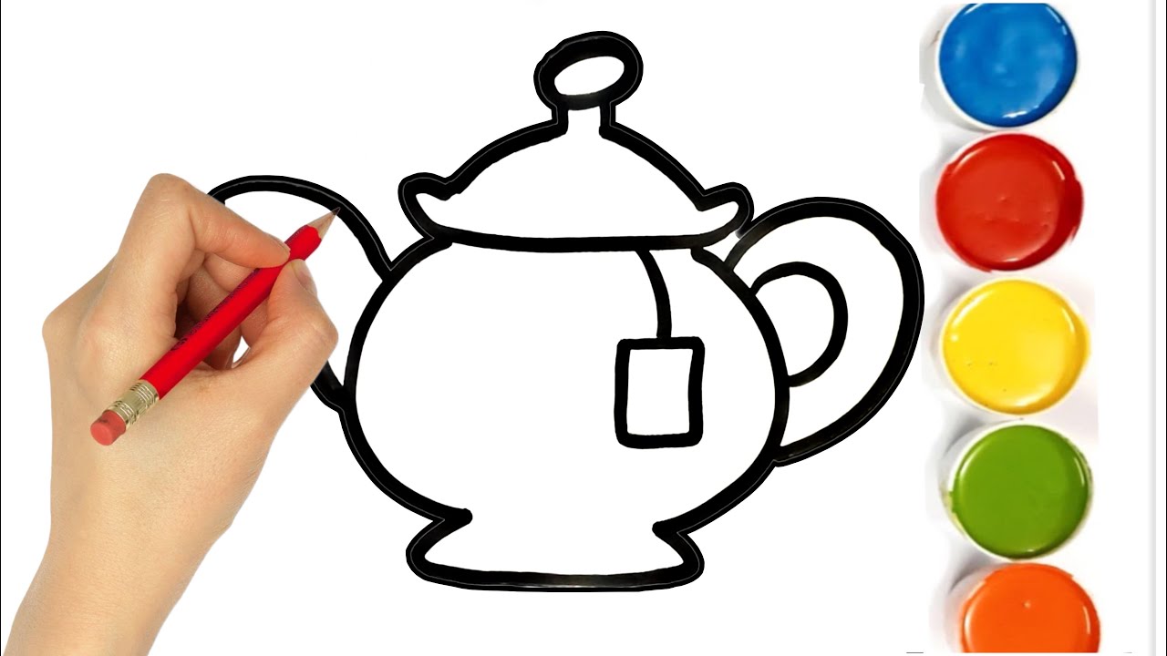 How to draw Cute Kittle -Colouring for Kids & Toddlers |Draw, Paint and ...