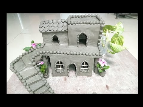 Making Miniature Clay House Design With Clay || Build Most Modern ...