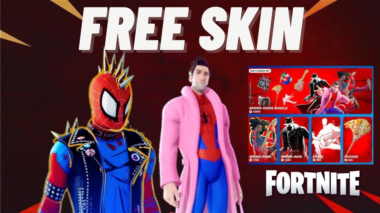 Fortnite Free Spider Punk and Spider Verse Skin Exclusive Giveaway ...