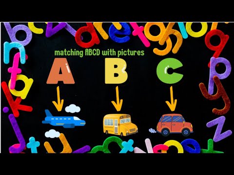 match ABCD letters with pictures | kids worksheets | ABCD Alphabets ...