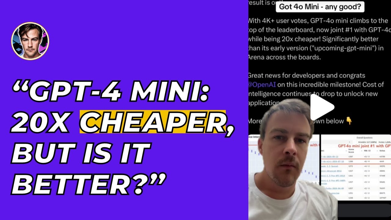 GPT-4 Mini Review: Cheaper AI Revolution or Overhyped Update? - YouTube