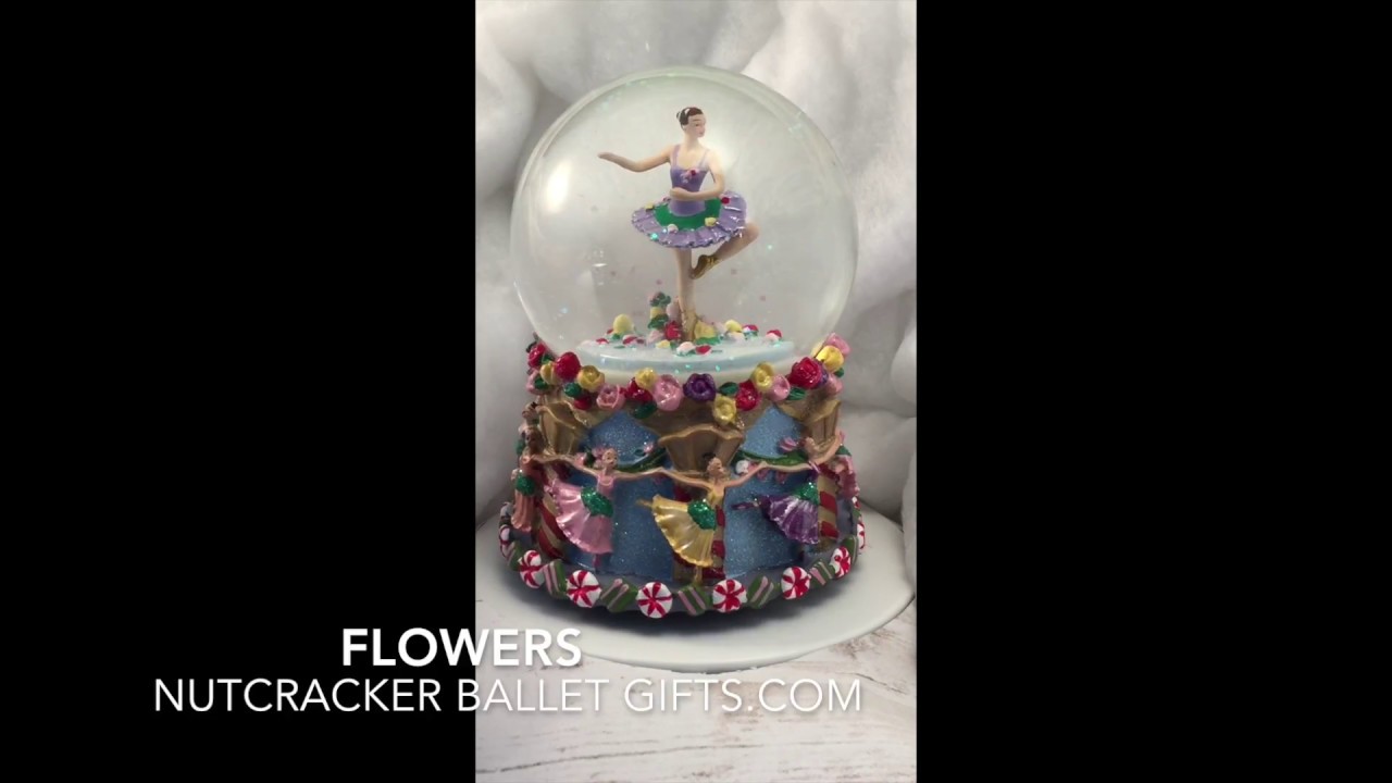 The Nutcracker Waltz of the Flowers Snowglobe playing "Waltz of the ...