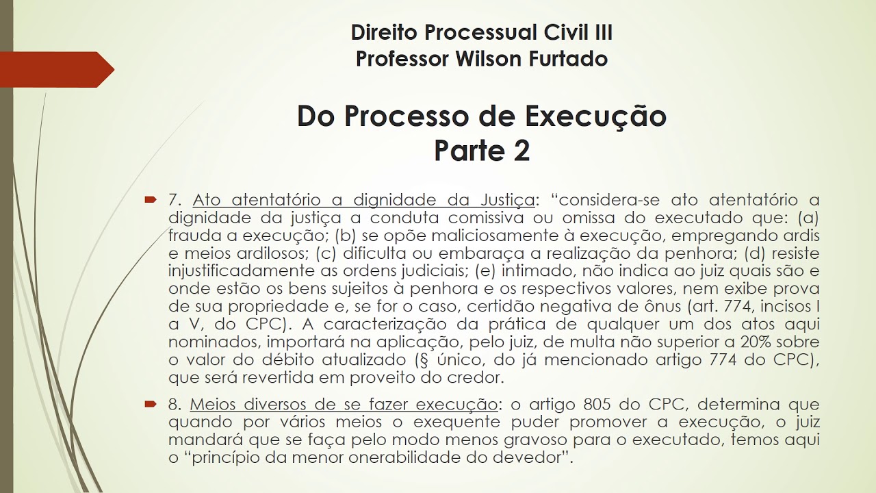 Do Processo de Execução - Disposições Gerais - PARTE 2 - YouTube