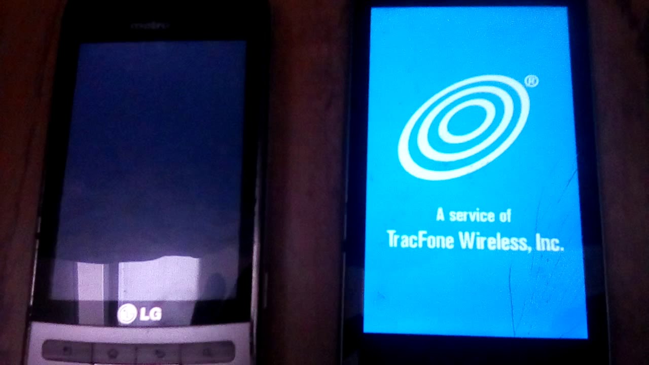 MetroPCS from LG vs. Tracfone from Alcatel - Boot Up and Shutdown - YouTube