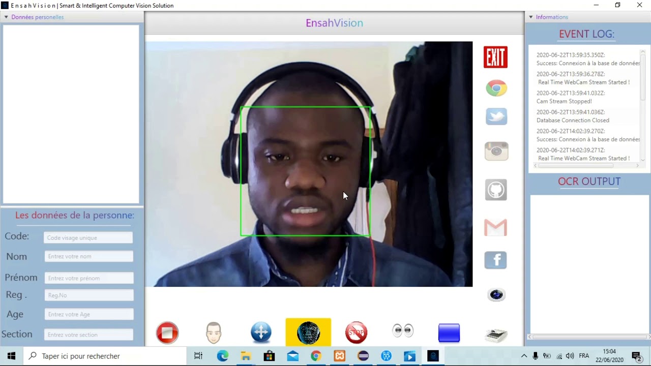 Reconnaissance Faciale Avec Javacv Youtube