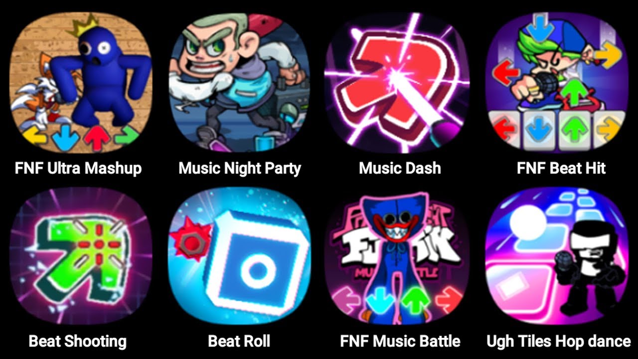 FNF Rainbow Friends, FNF Ultra Mashup, Music Night Party, Music Dash ...