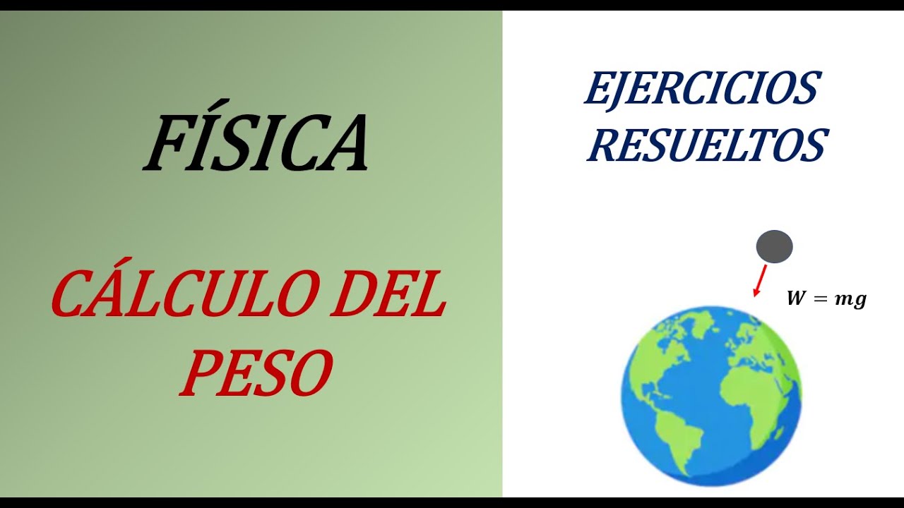 Cálculo del Peso, Ejercicios - YouTube