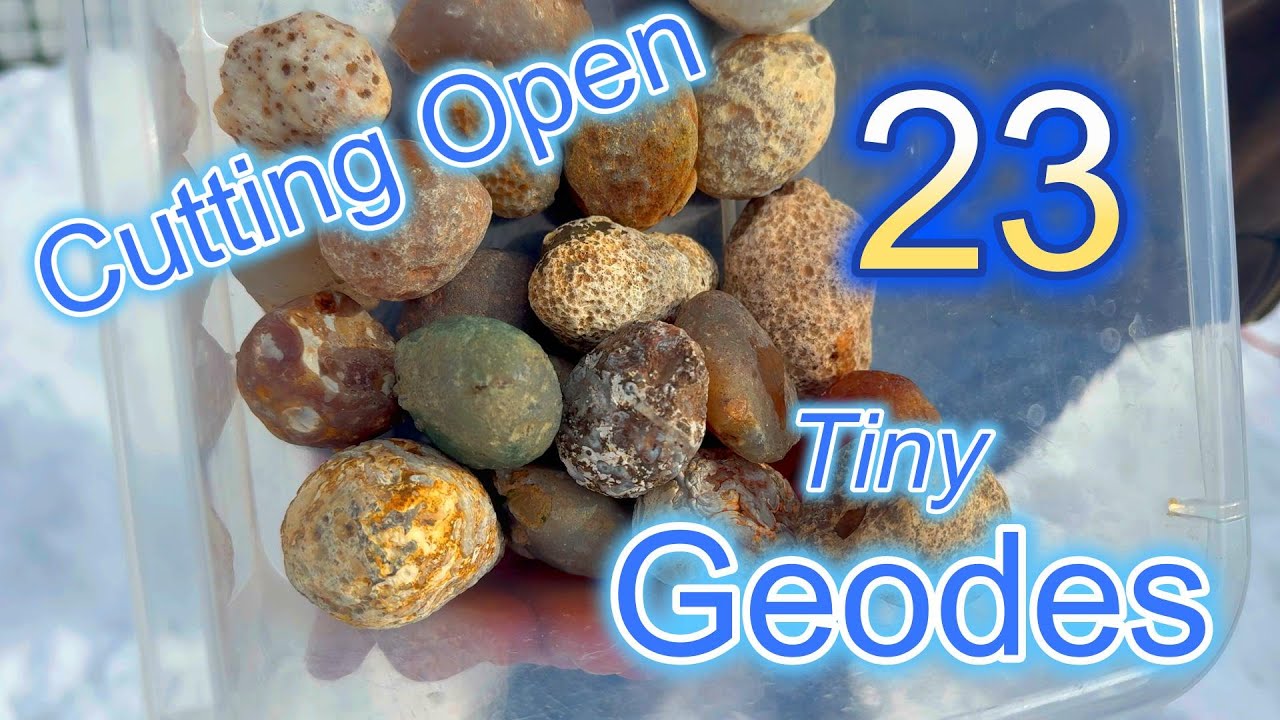 Cutting Open 23 TINY Geodes on Our Lapidary Saw! - YouTube