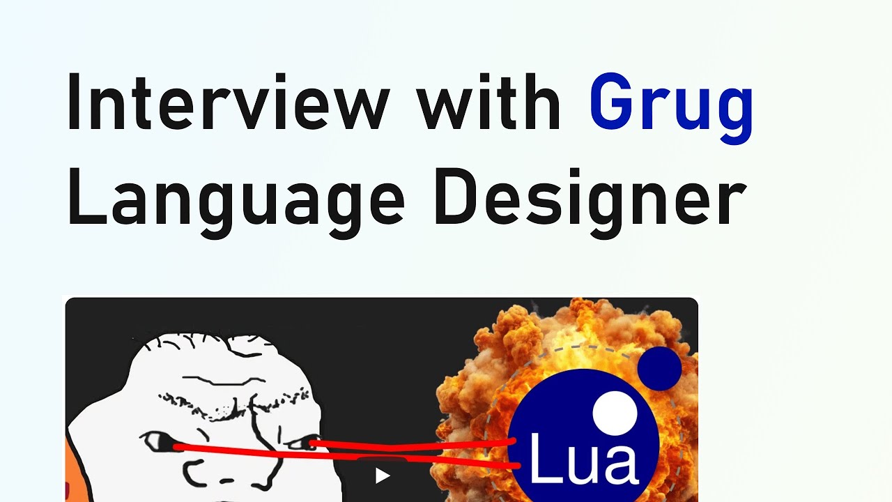 Interview with Grug Language Designer - YouTube