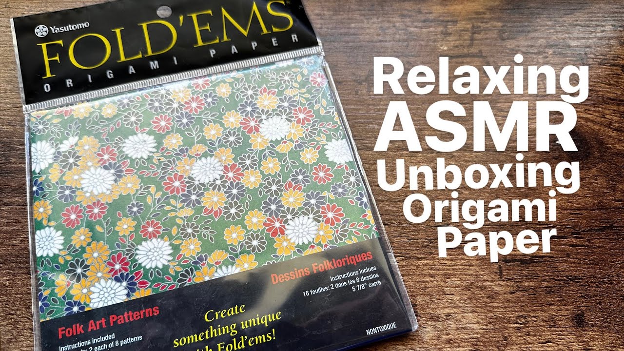 Relaxing ASMR Unboxing Origami Papers Mindfulness - YouTube