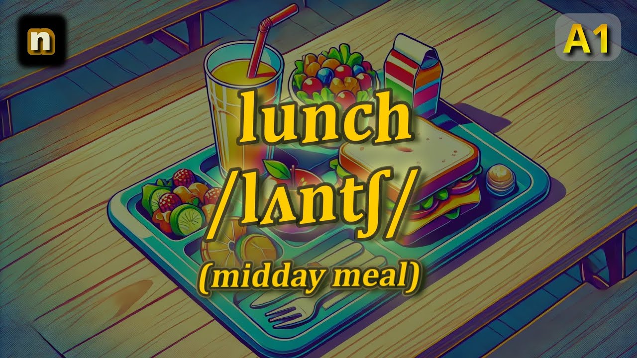 [n] Lunch meaning (midday meal) with 5 examples - YouTube