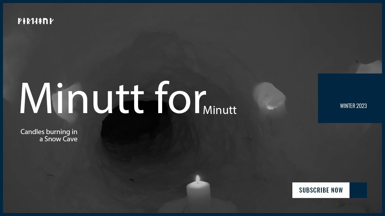 Minutt for Minutt - Candles burning in a Snow Cave - 4K - YouTube