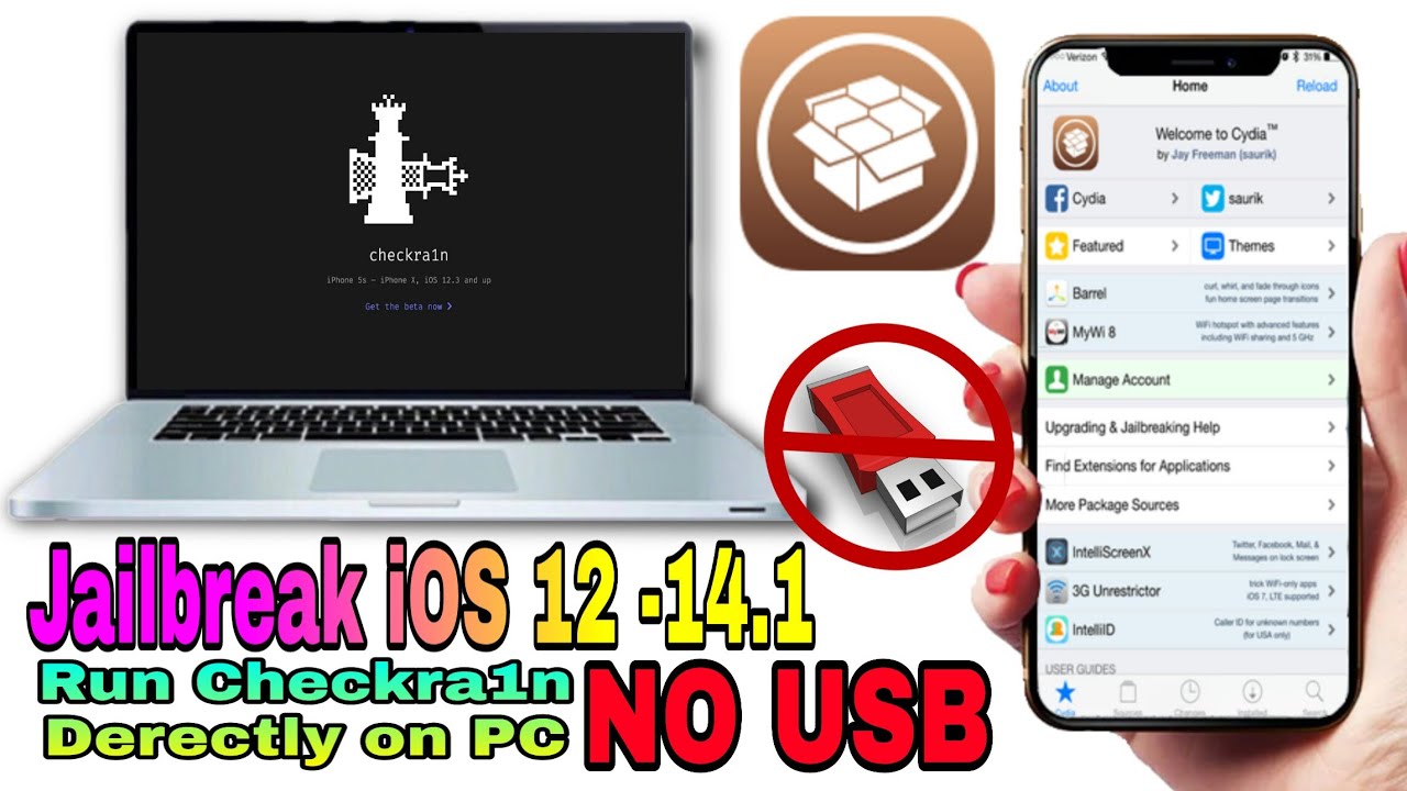 How to run checkra1n on Window no USB flash - Jailbreak iPhone iOS 12 ...