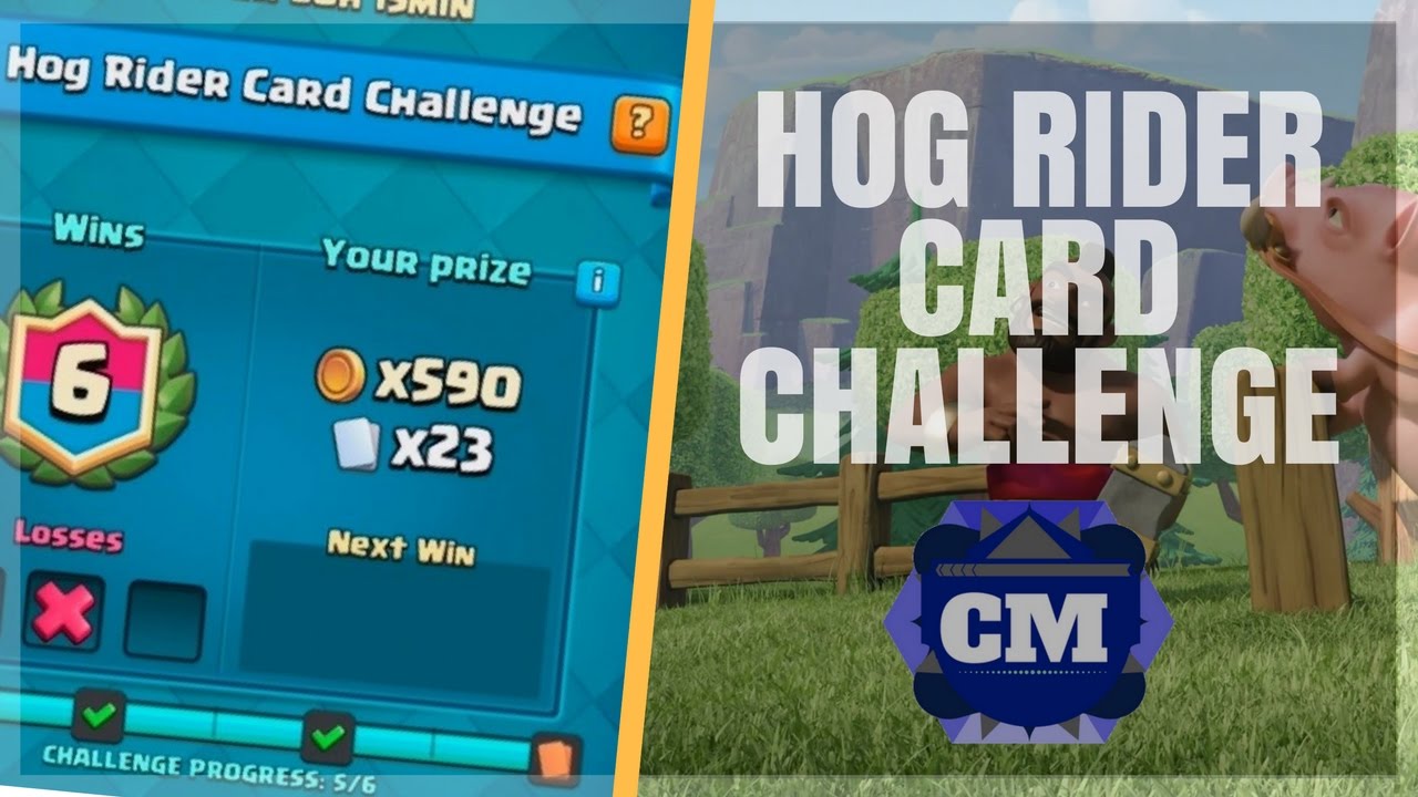 Clash Royale | Hog Rider Card Challenge | Tips - YouTube