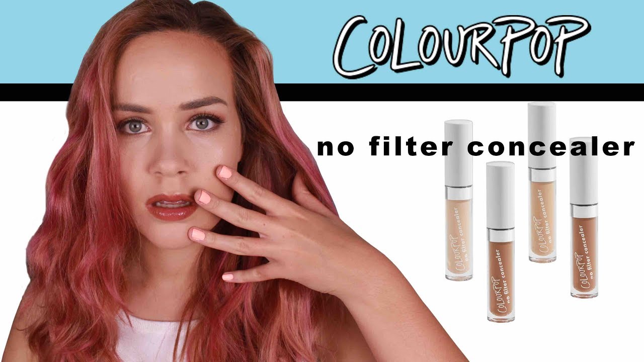 FULL FACE OF COLOURPOP'S NO FILTER CONCEALER! - YouTube