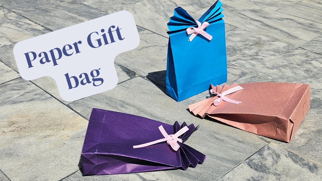 How to make Paper Gift bag| DIY Origami Gift bag | paper Gift bag ...
