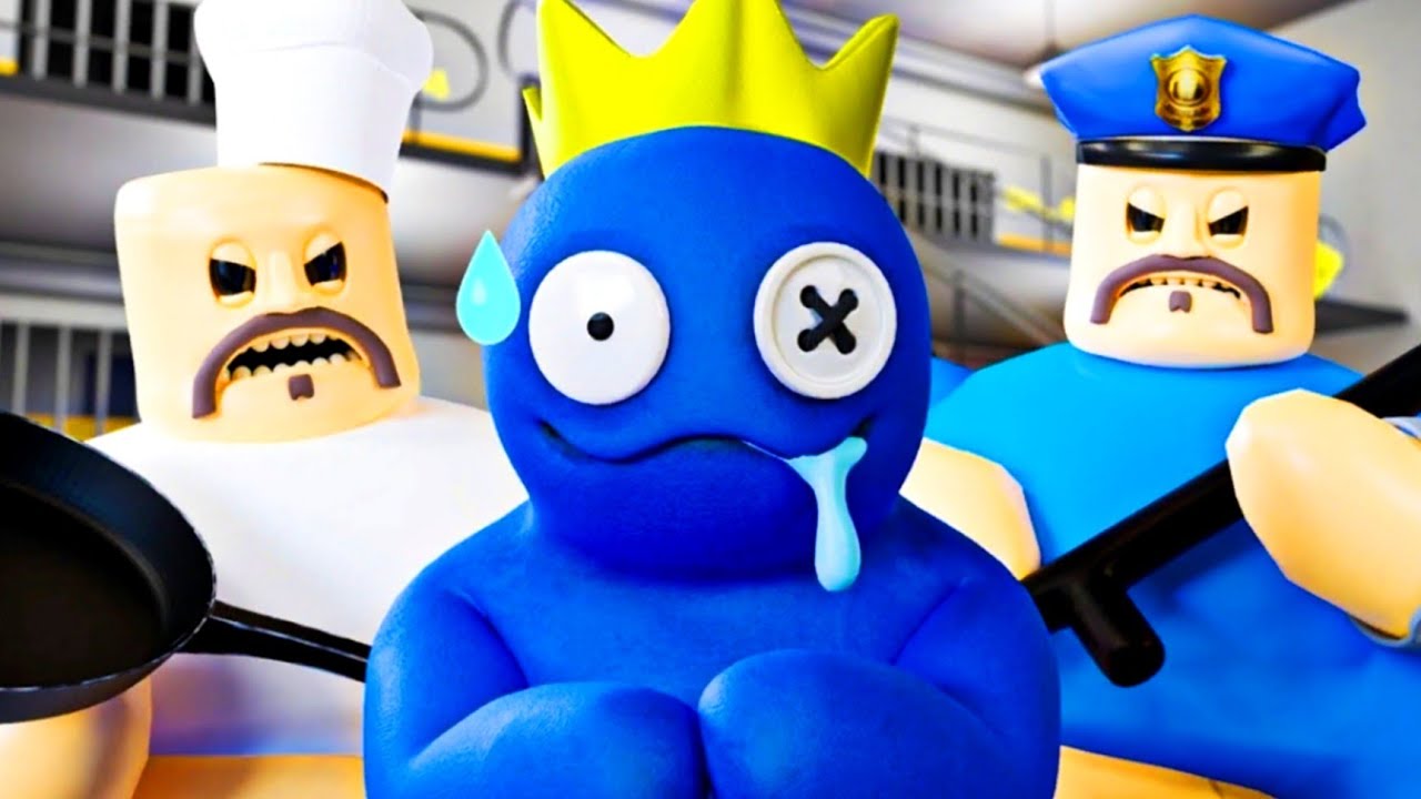 Roblox _ [ NEW UPDATE!] BLUE BARRYS PRISON RUN! (Obby) _ Rainbow friends روبلوكس _ رينبو فرندس ...