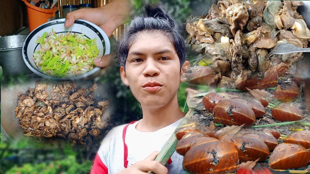 SNAIL COOKING & EATING| ADOBONG GATA WITH SAMPALOK SUBRANG SARAP NITO ...