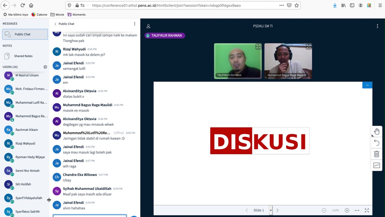 Hasil Diskusi Online Matakuliah Kemampuan Berkomunikasi Prodi TI PSDKU ...
