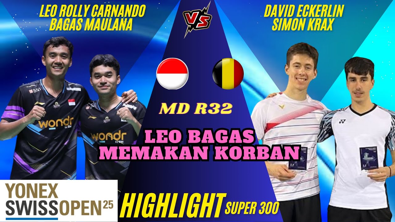 Leo Rolly CARNANDO/Bagas MAULANA (INA) vs David ECKERLIN/Simon KRAX ...