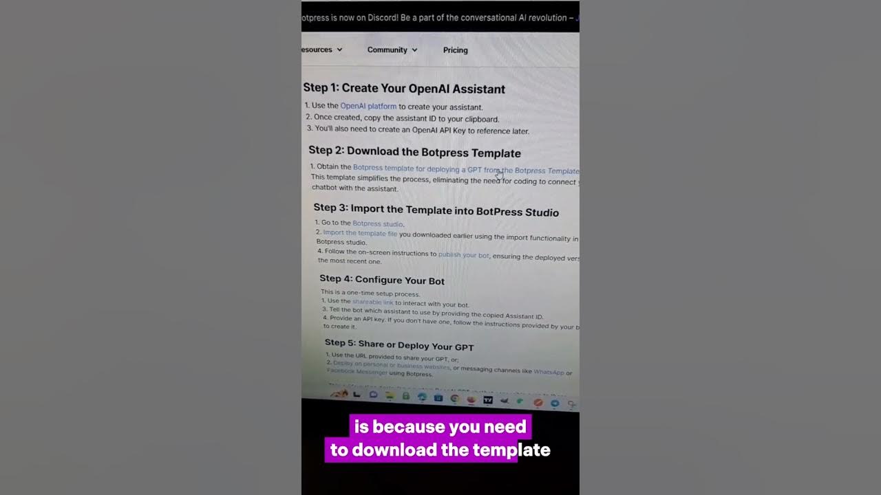Embed Custom GPT (assistants) on your website using BotPress - YouTube