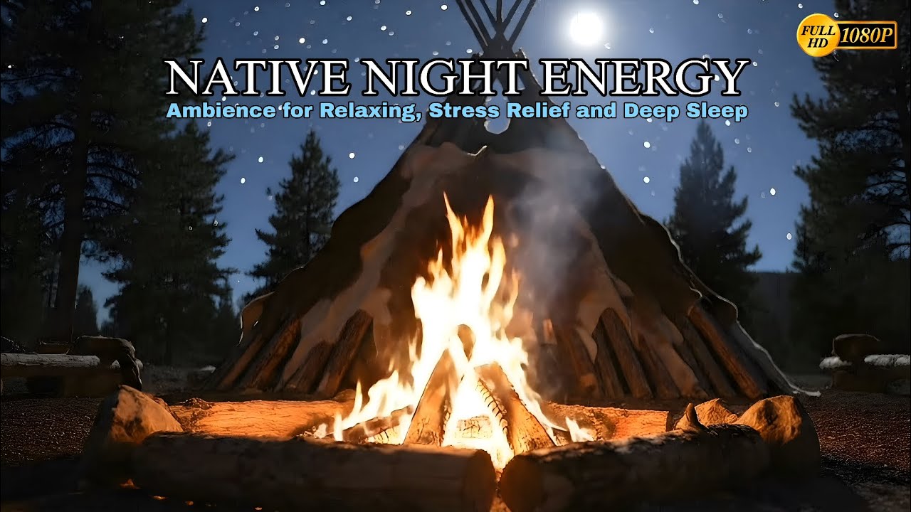 Native American Night Ambience — 30 Minutes of Campfire, Spirit Calm ...